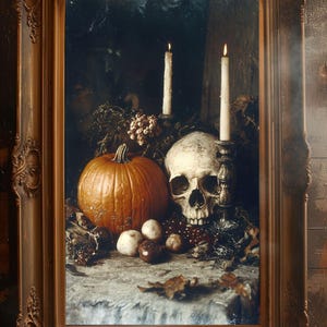 Samhain Altar Art Print: Gothic Halloween Witchcraft Decor - Etsy