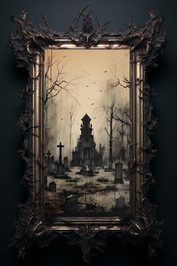 Haunted Cemetery Art