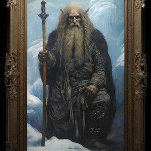 Veles Art Print, Home Wall Decor, Gothic Dark Fantasy, Volos Slavic ...