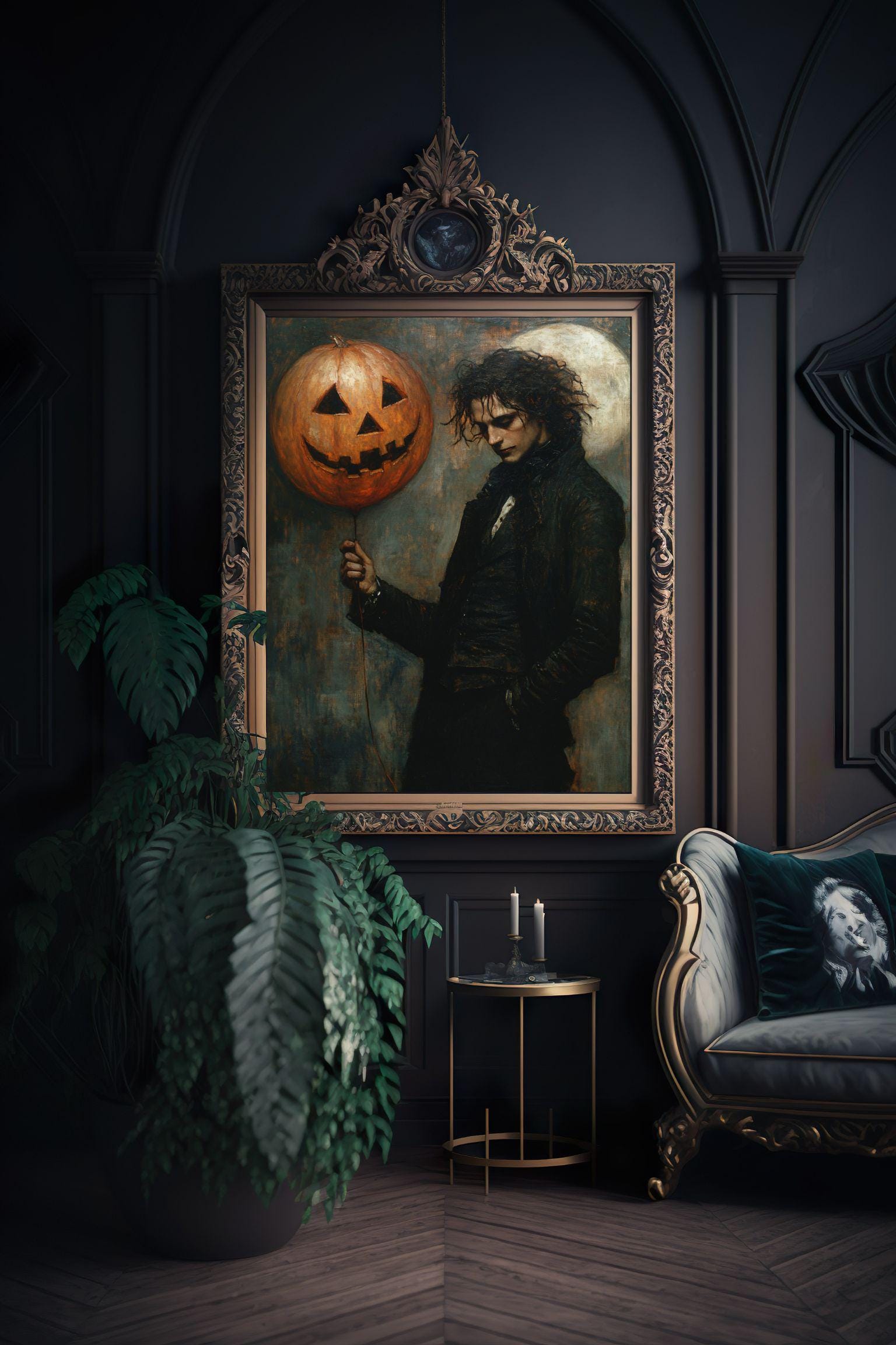 Sir Samhain Art Print, Gothic Jack O'lantern Portrait - Etsy