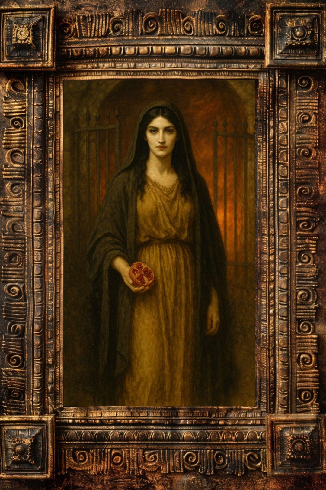 Persephone Art Print: Greek Goddess of the Underworld, Pomegranate ...