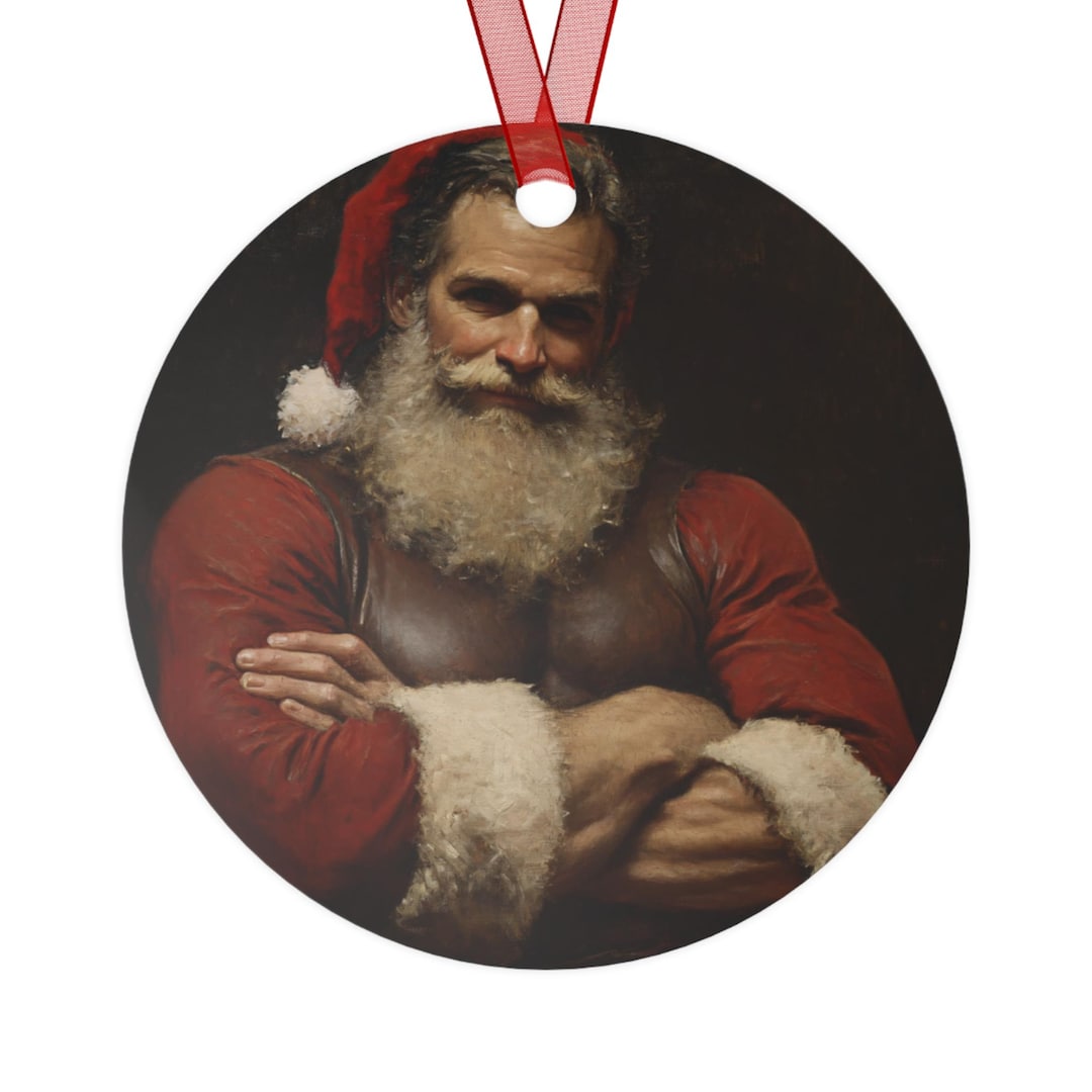 Hunky Santa Claus Ornament, Christmas Yule Winter Solstice, Holiday ...