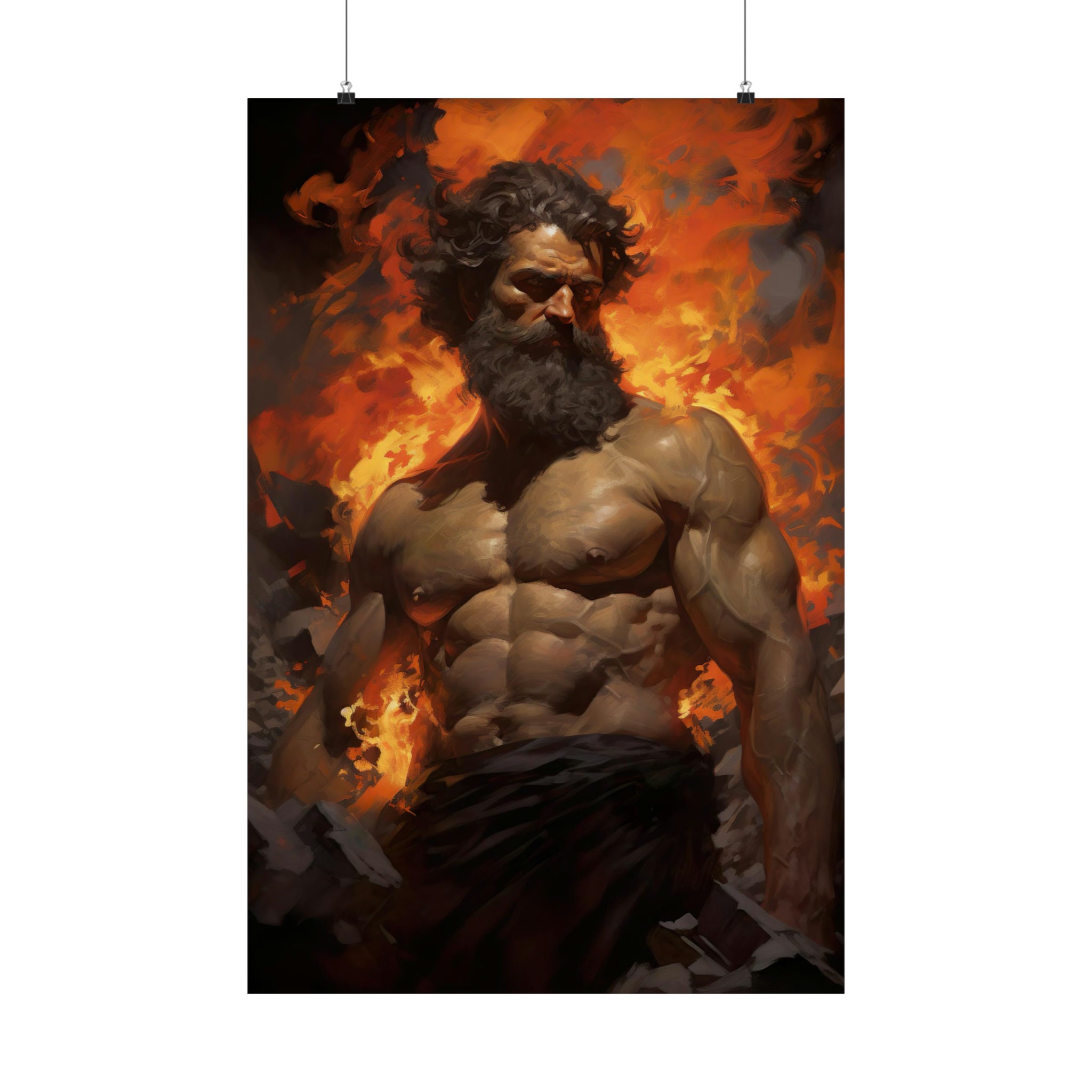 Hephaestus Art Print Poster Home Wall Decor Vulcan Fire - Etsy