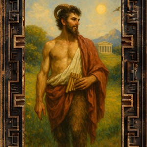 Pan Art Print, Greek God Wall Decor, Pagan Satyr Mythology Print ...