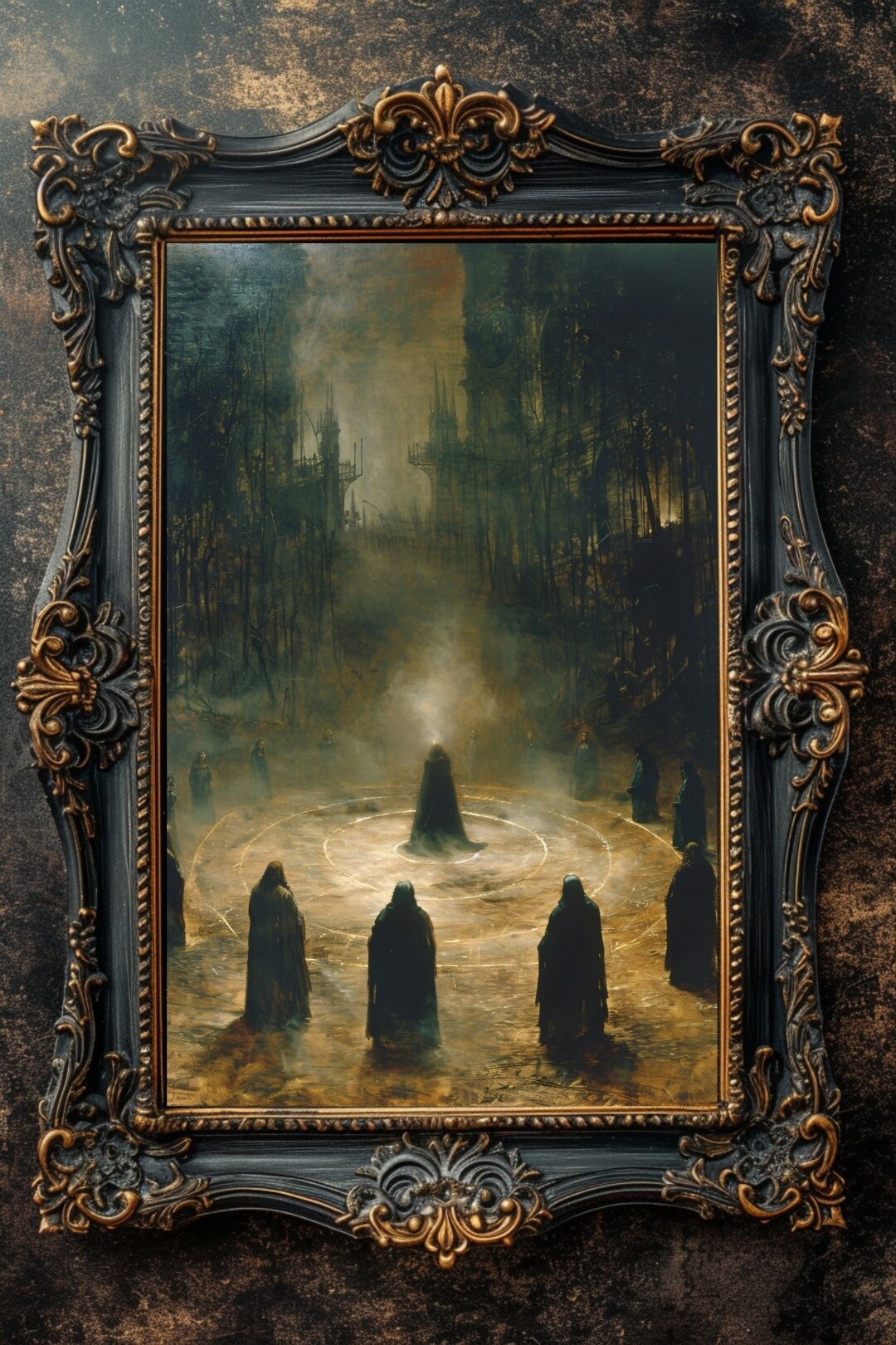 Summoning Circle Art Print: Dark Gothic Coven Artwork - Etsy