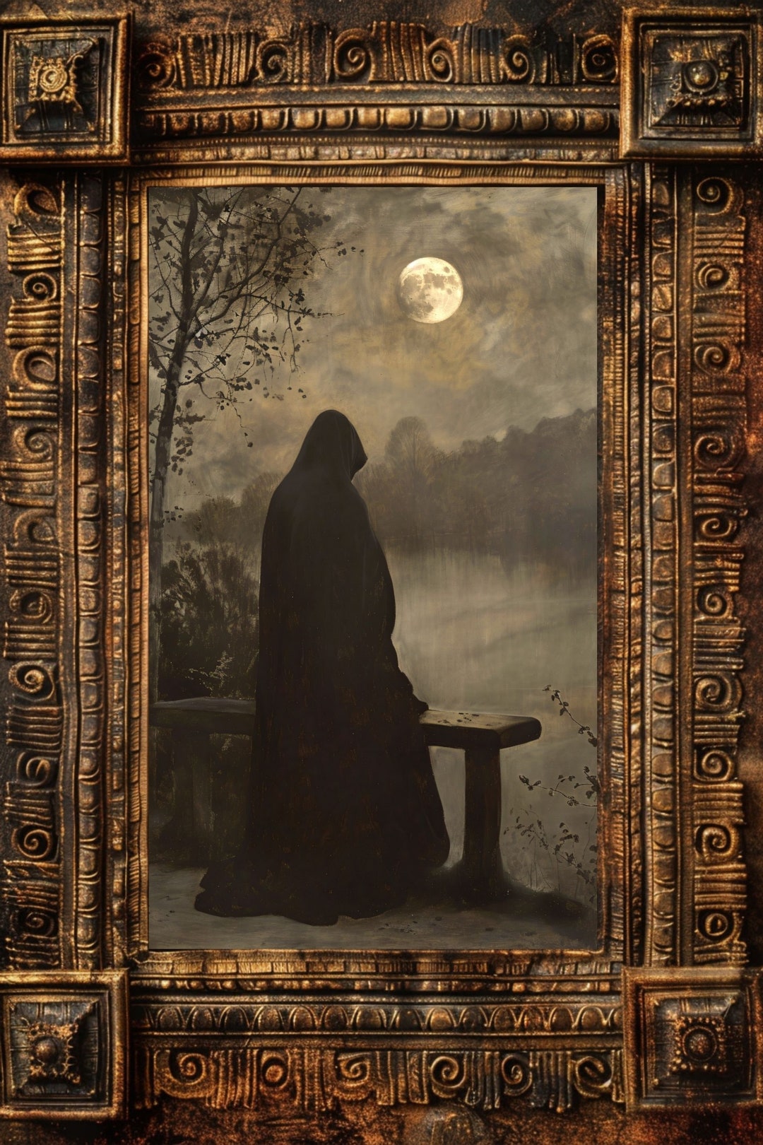 Drawing Down the Moon Art Print, Gothic Dark Fantasy, Witch Witchcraft ...