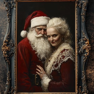 The Dark Clauses Art Print, Moody Santa Mrs. Claus, Sinister Gothic ...