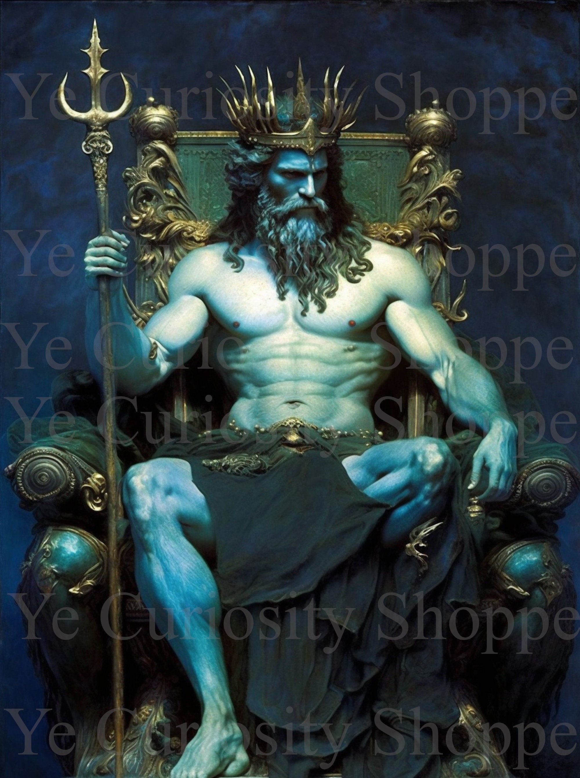 Neptune God Painting