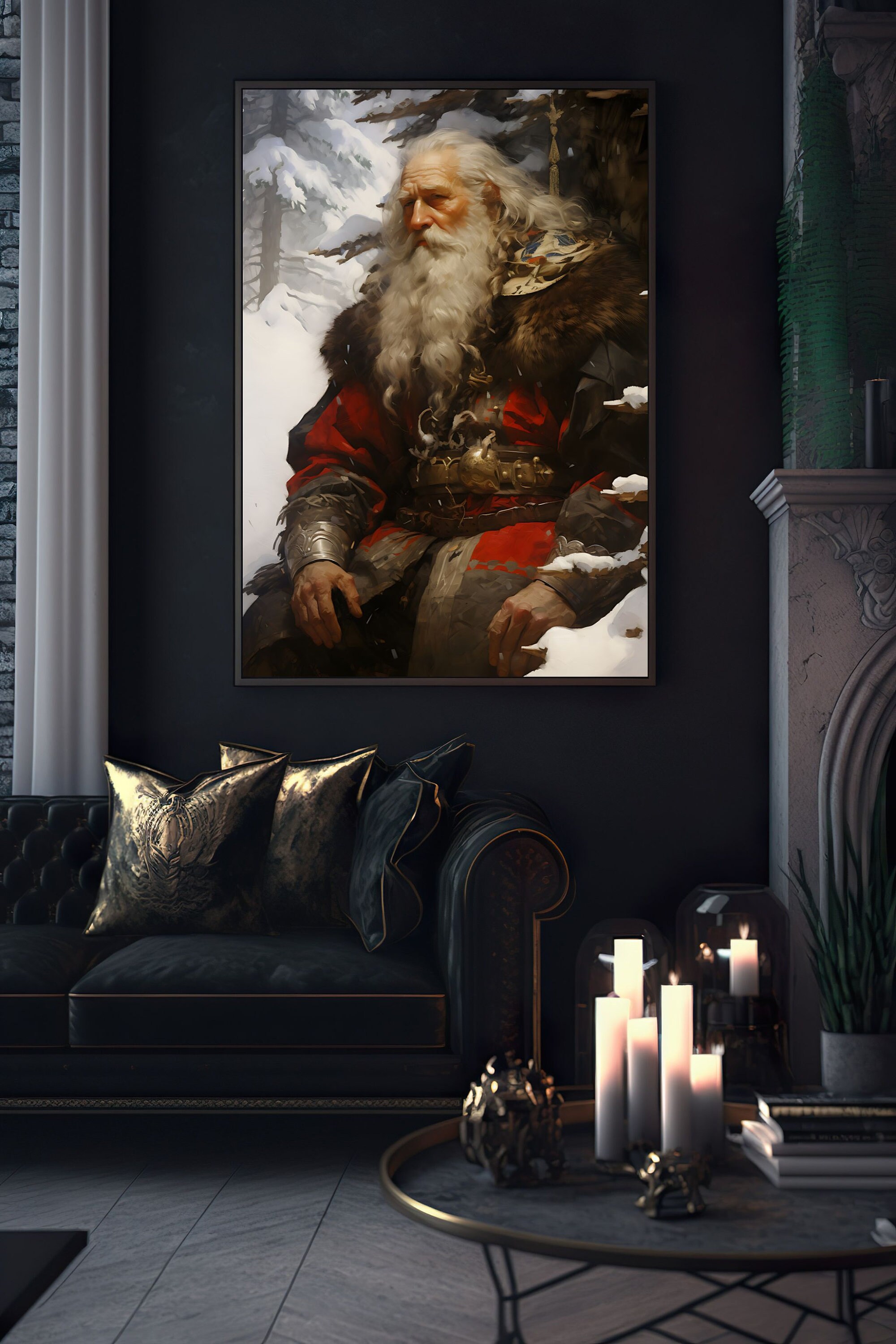 Jólfaðr Yule Father Art Print: Norse Yuletide Home Decor - Etsy
