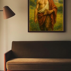 Pan Art Print, Greek God Wall Decor, Pagan Satyr Mythology Print ...