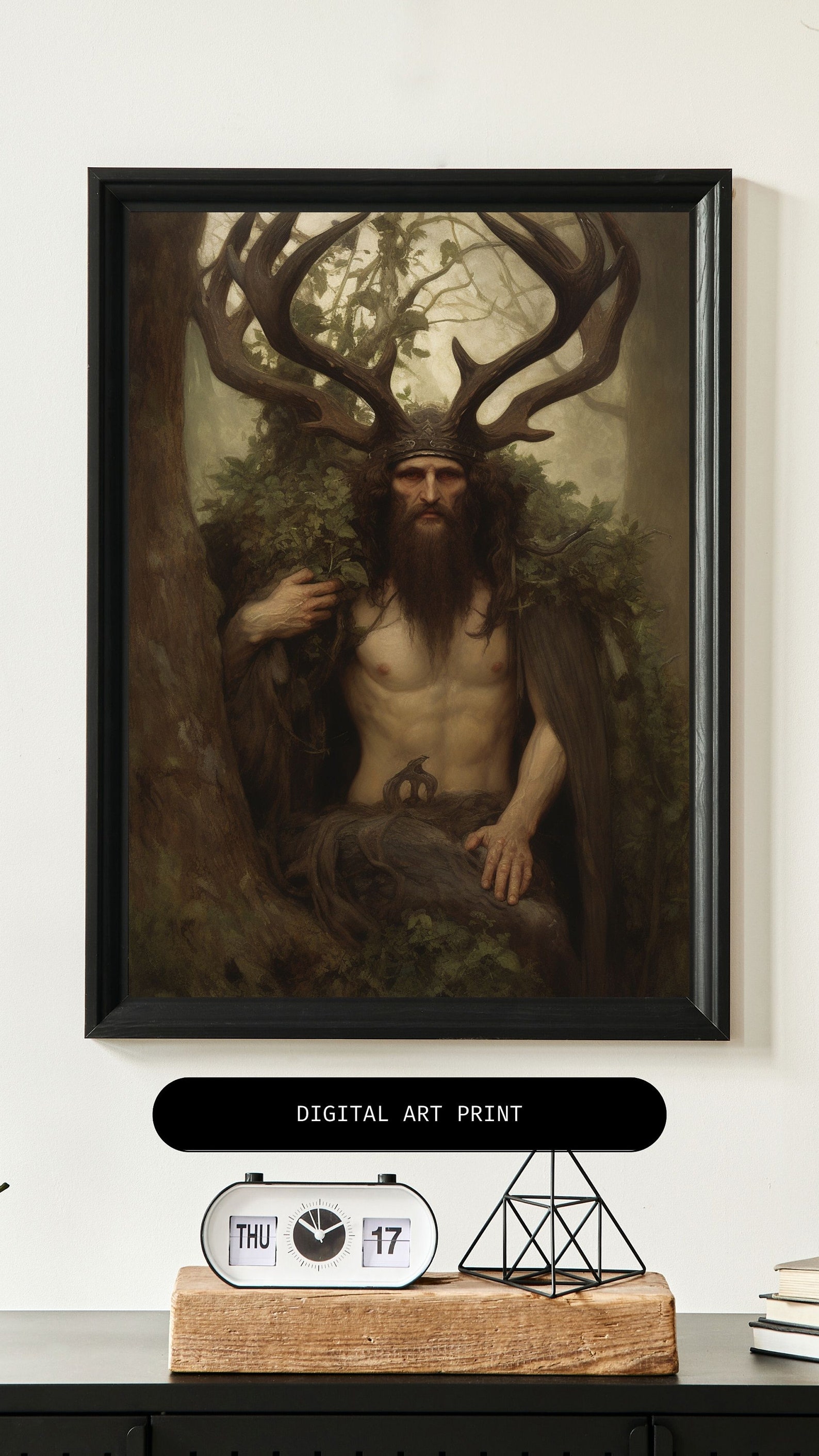 Cernunnos Horned God Hern the Hunter Celtic Mythology Art - Etsy