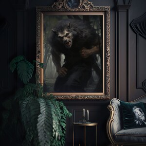 Lycan Art Print, Wall Hanging, Home Decor, Werewolf Wolfman Wolf ...