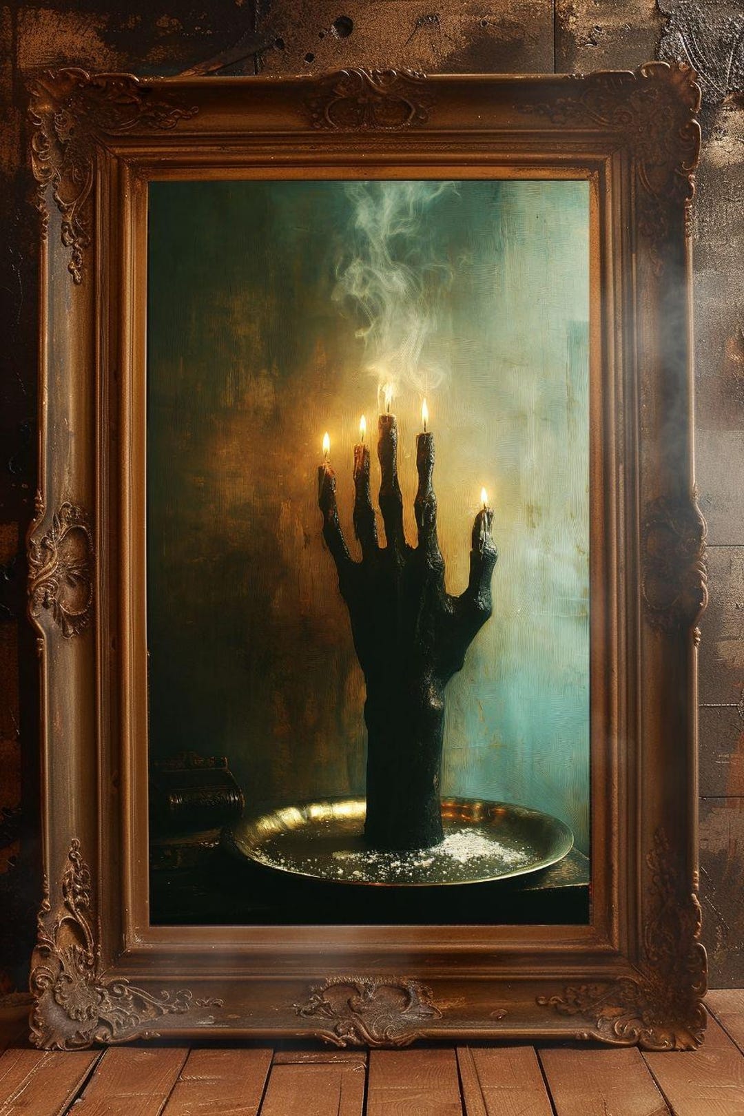 Hand of Glory Art Print: Gothic Witchcraft Decor, Dark Academia Artwork ...