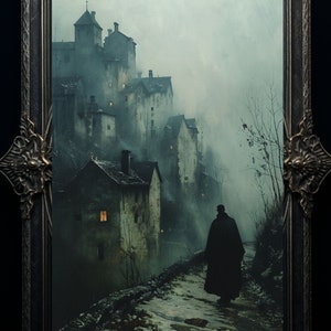 The Stranger Art Print, Macabre Dark Gothic Fantasy, Eerie Intrigue ...
