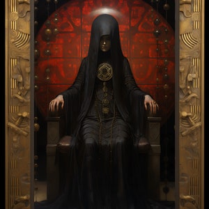 Pythia Oracle of Delphi Art Print: Dark Gothic Greek Mythology Poster ...