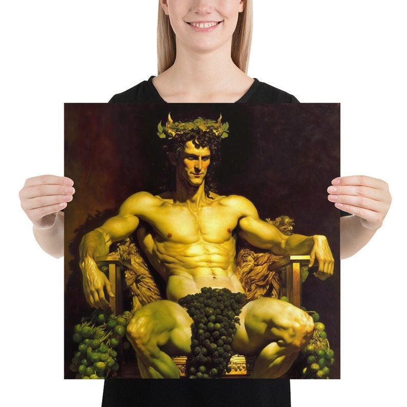 Dionysus Bacchus Art Print Portrait Poster Greek Mythology - Etsy