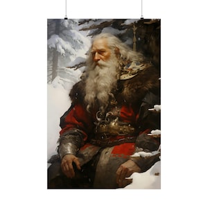 Jólfaðr Yule Father Art Print: Norse Yuletide Home Decor - Etsy