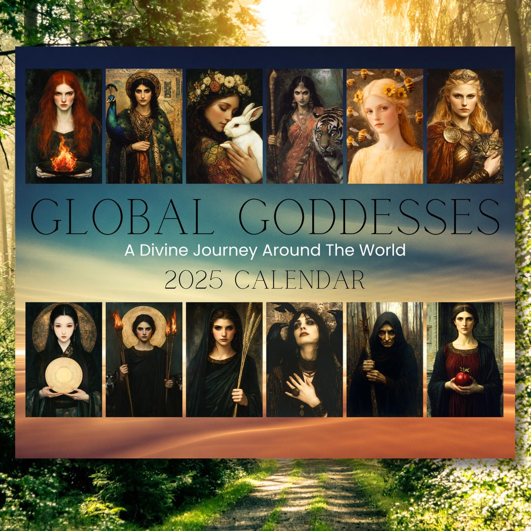 Global Goddesses 2025 Wall Calendar, Mythology Folklore, Wicca Wiccan ...