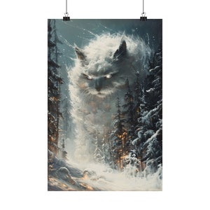 Yule Cat Jólaköttur Art Print, Iceland Norway Norse Nordic, Winter Yule ...