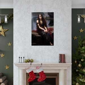 Lady of Shalott Art Print Wall Hanging Living Room Home Decor King ...