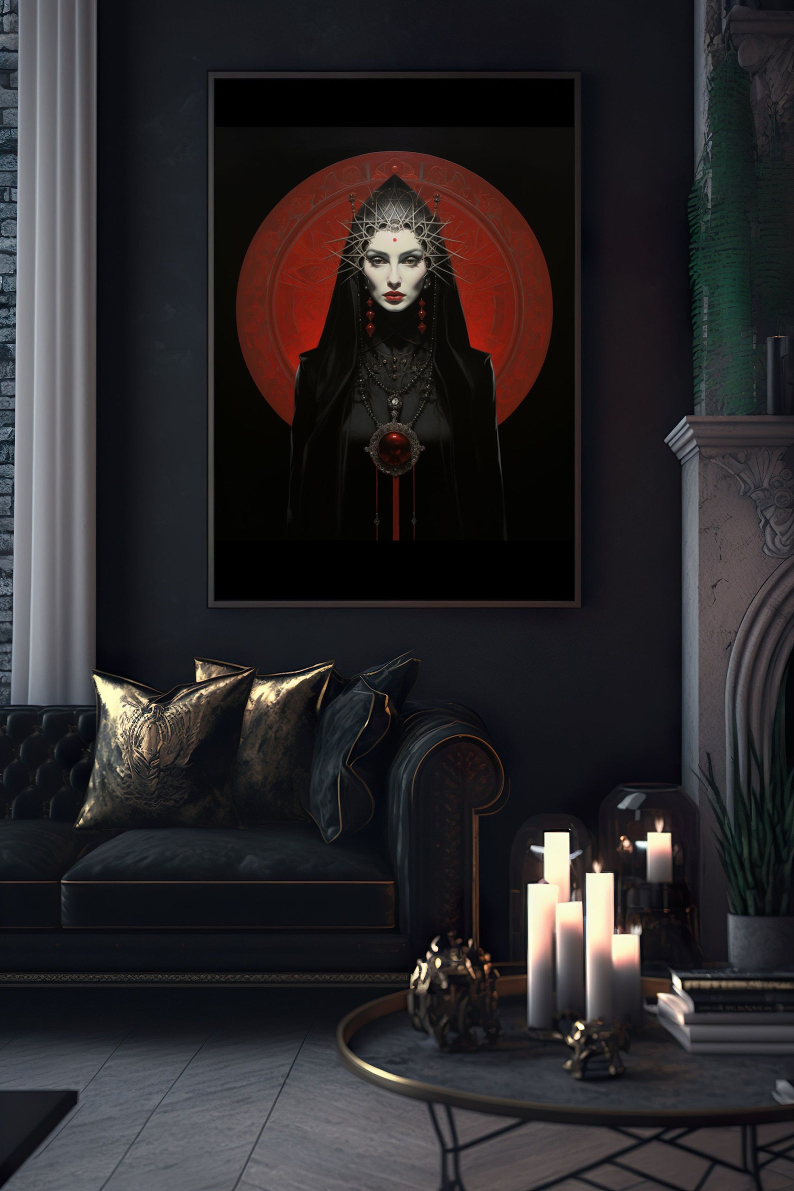 High Queen Cenobite Poster Art Print Wall Hanging Home Décor Horror Demon Devil Angel Gothic