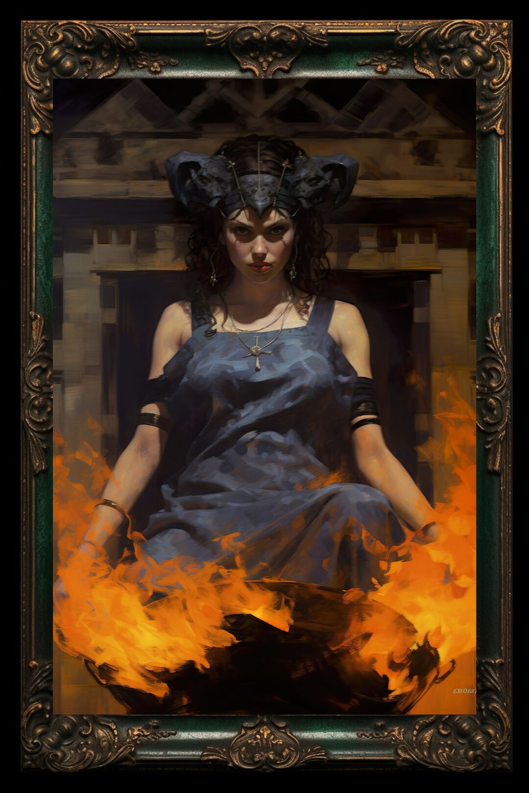 Hestia Art Print Poster, Home Wall Decor, Vesta Hearth Goddess Greek ...