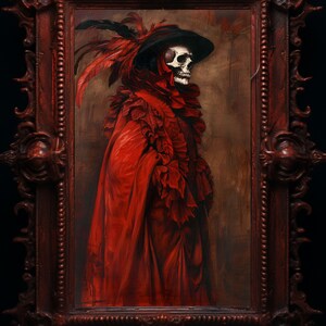 Masque Red Death Art Print, Edgar Allan Poe Literature Literary, Dark ...