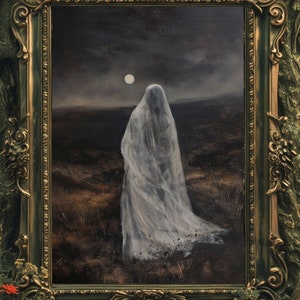 Lady of the Moors Art Print, Home Wall Decor, Ghost Spirit Apparition ...