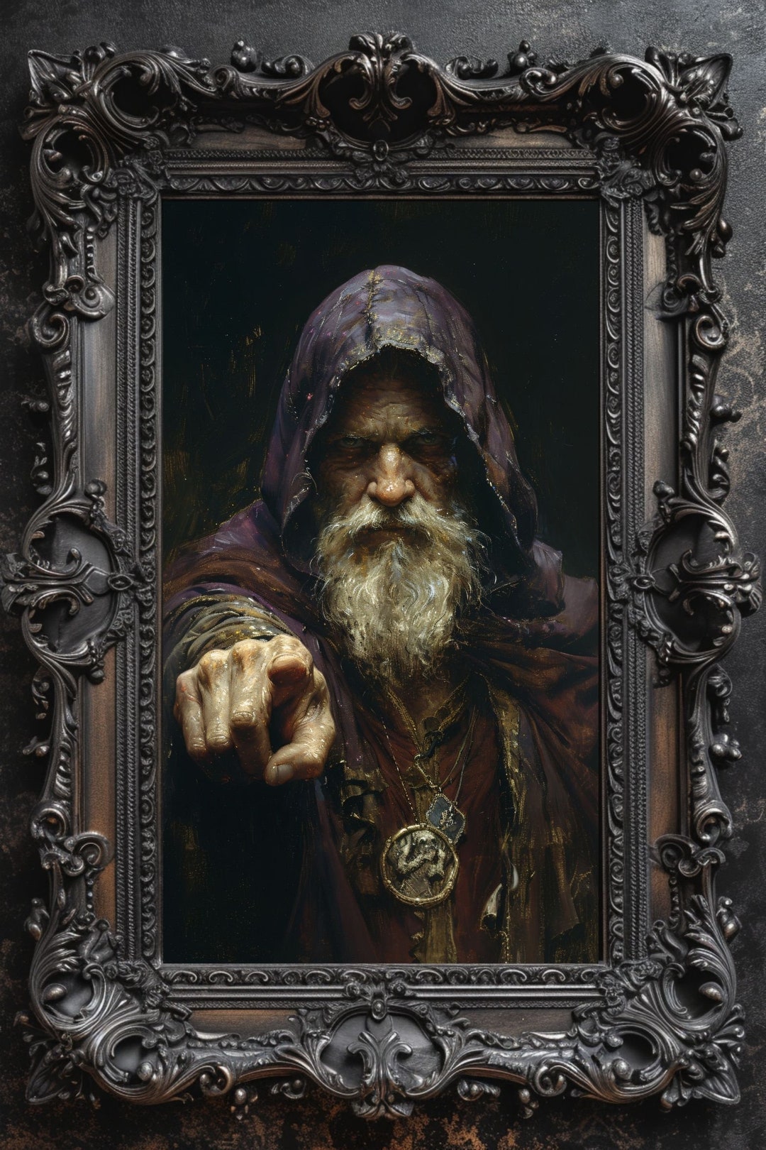 Merlin the Magician Art Print, Wizard Sorcerer, Arthurian Legend ...