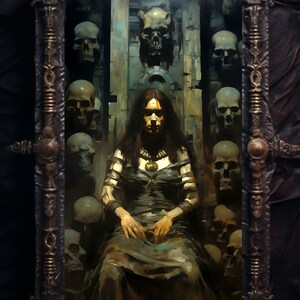 Hela Hel Norse Art Print Poster Home Wall Decor, Nordic Death Goddess ...