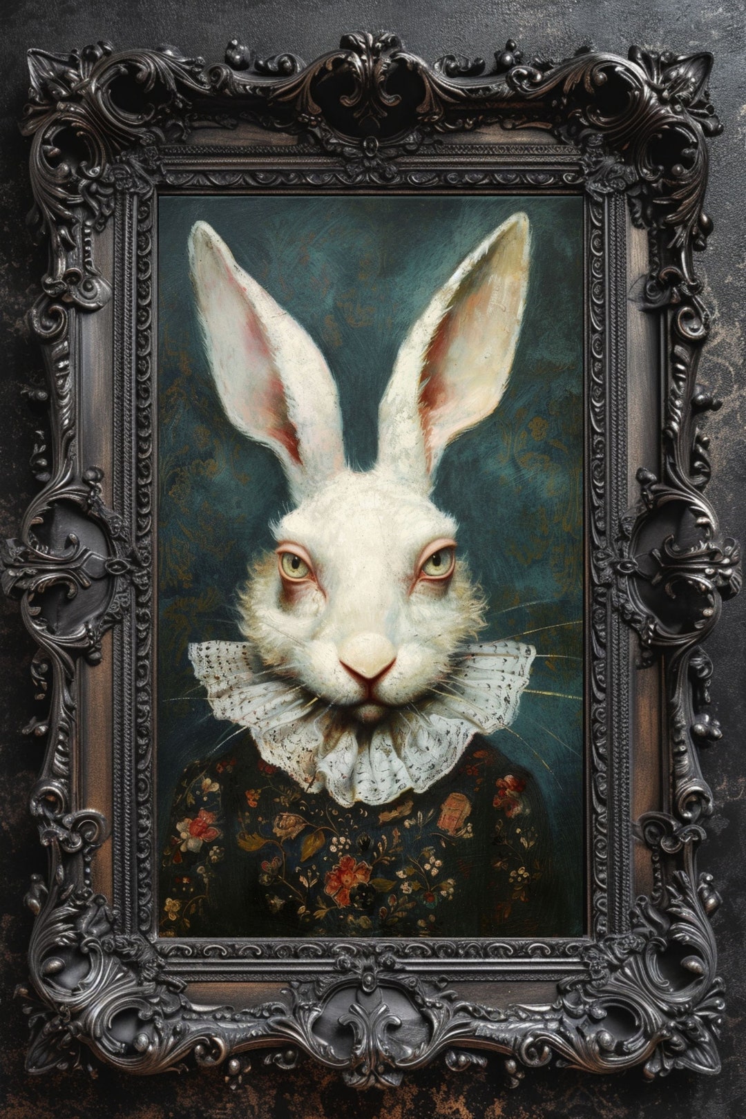 White Rabbit Art Print: Alice in Wonderland, Gothic Home Decor - Etsy