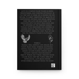 Lilith Goddess Hardcover Notebook, Witchcraft Wicca, Grimoire Diary Dream Journal, Mythology ...