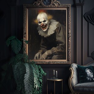 Creepy Carnival Art Print: Macabre Horror Clown Home Decor - Etsy