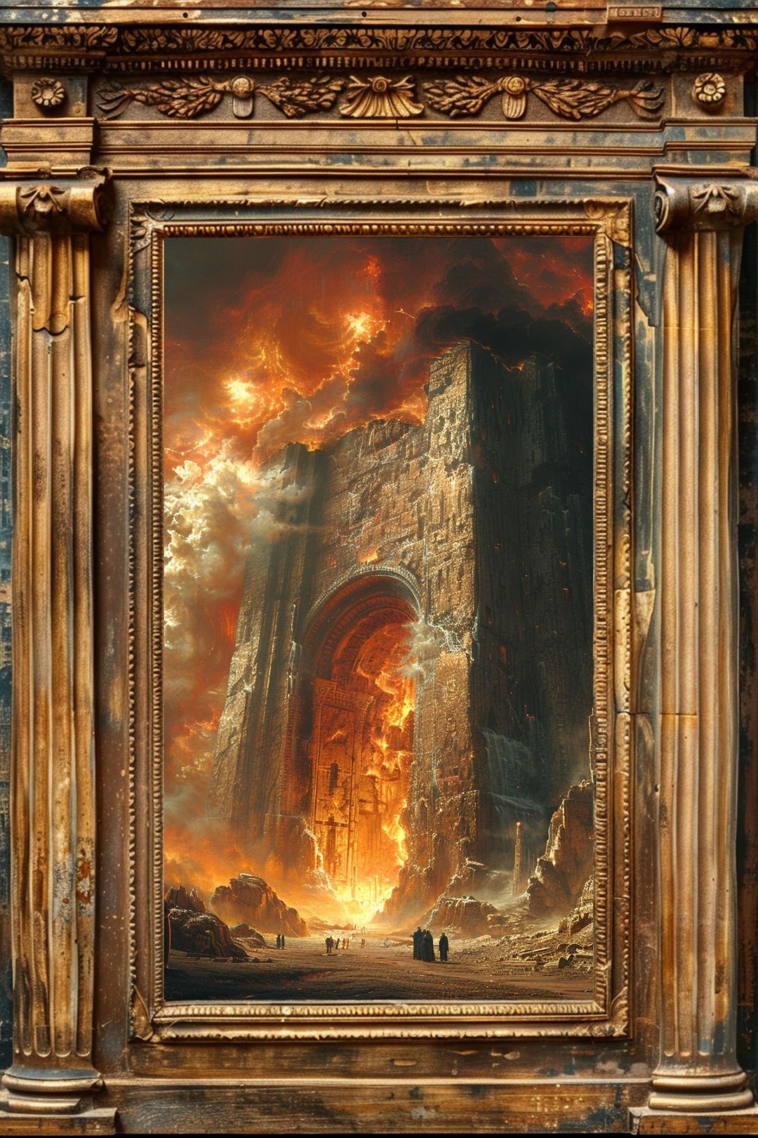 Gates of Hell Art Print, Hades Underworld, Gothic Dark Fantasy, Soul ...