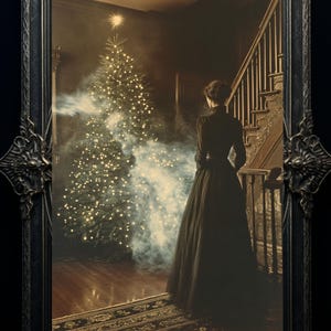 Victorian Christmas Ghost Story Art Print: Dark Gothic Holiday Decor - Etsy