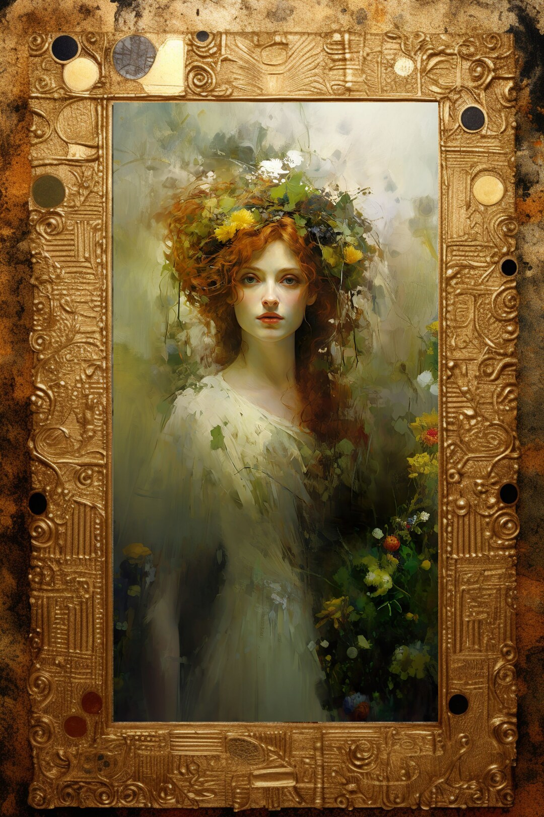 Gaea Art Print Poster Home Wall Decor Gothic Dark Fantasy Gaia Nature ...