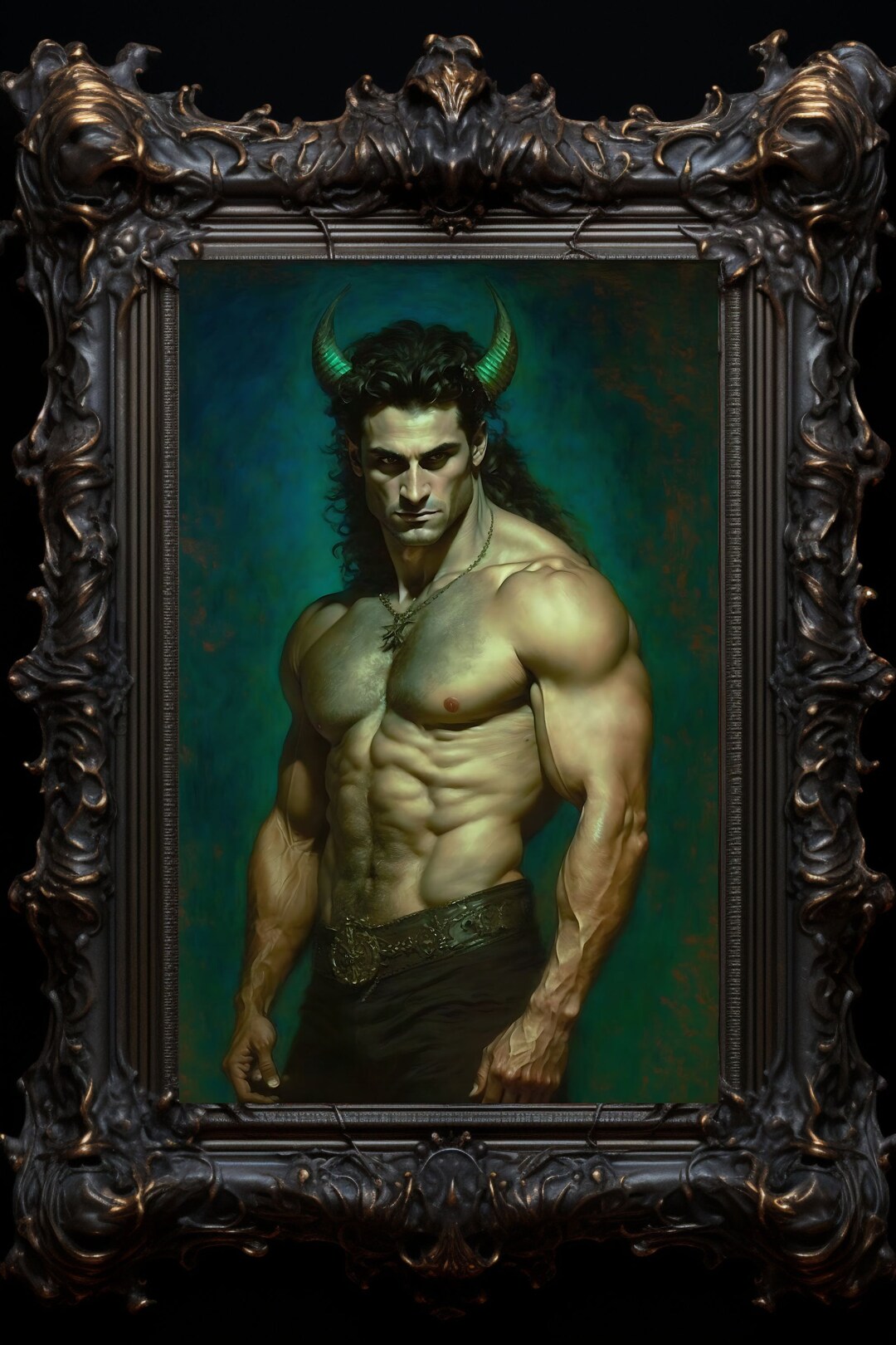 Pan God of Nature Art Print Poster Wall Home Decor Greek Mythology Dark ...