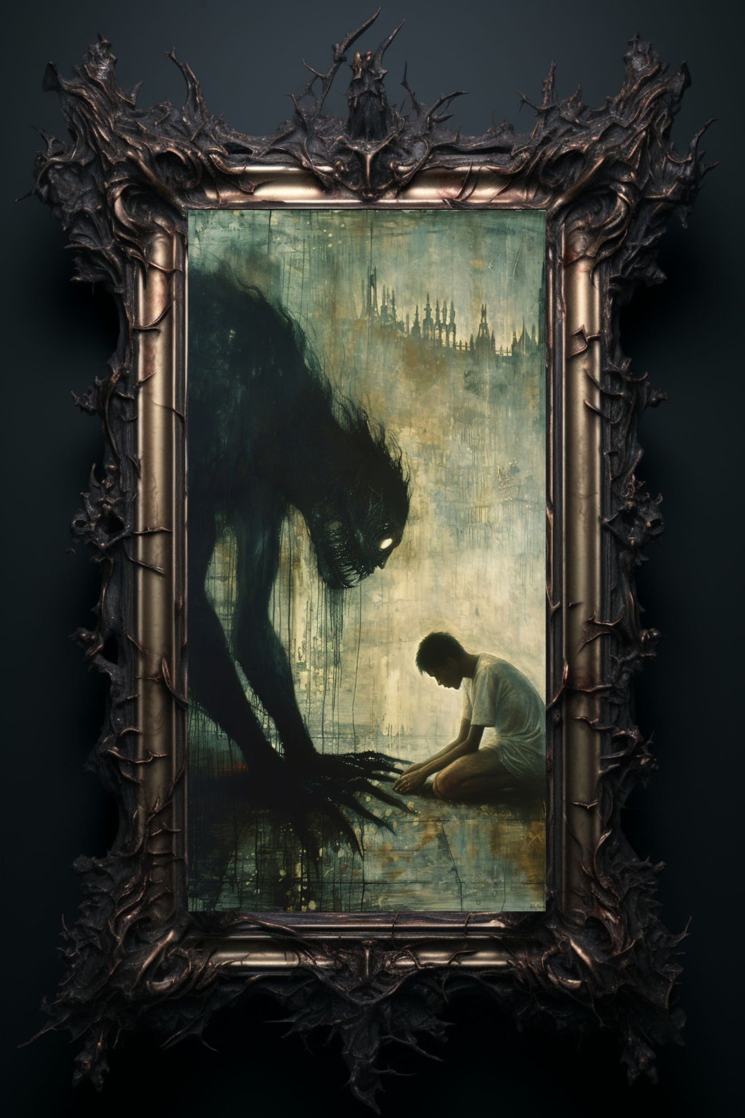 Nightmare Horror Art Print: Shadow Creature Fantasy Decor - Etsy