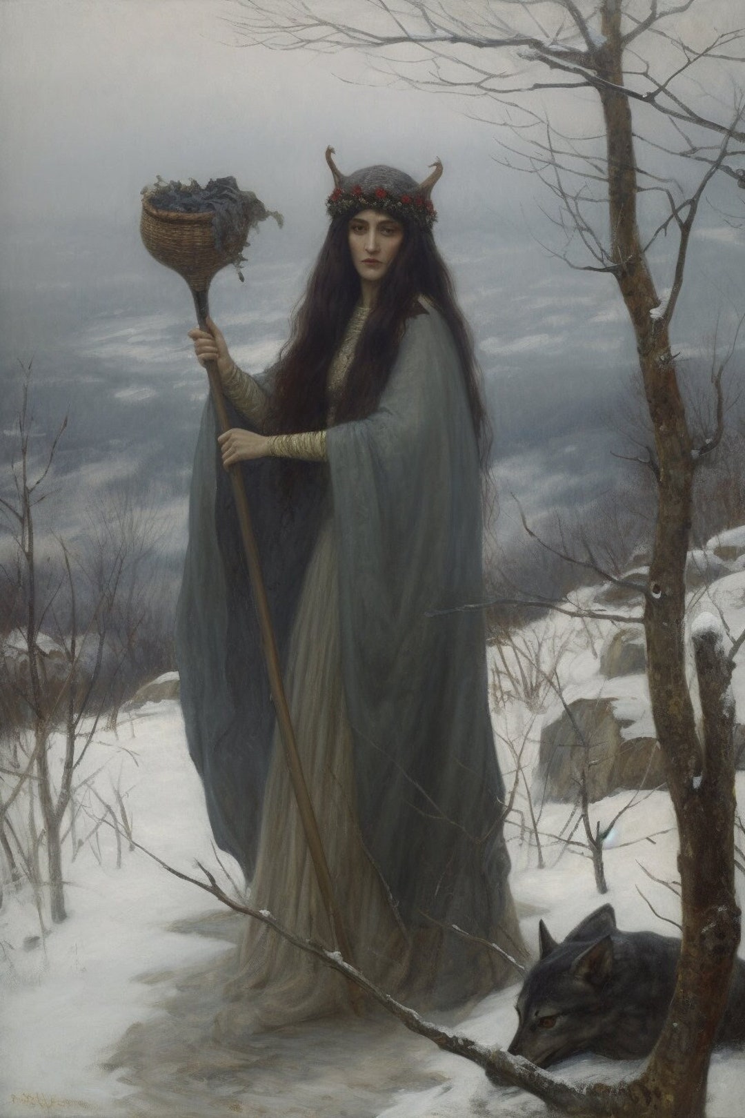 Cailleach Beara Celtic Mythology Winter Goddess Digital Art - Etsy