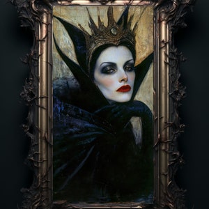 Wicked Queen Art Print, Home Wall Decor, Snow White, Grimms Fairytale ...