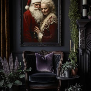 The Dark Clauses Art Print, Moody Santa Mrs. Claus, Sinister Gothic ...