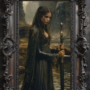 Nimue Lady of the Lake Art Print, Ninianne Viviane, King Arthur Merlin ...