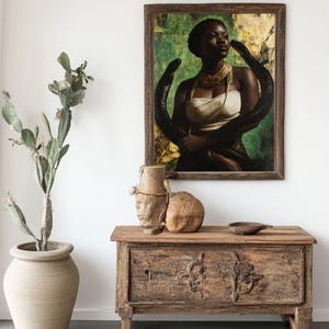 Ala Igbo Goddess Art Print, Earth Mother Serpent Symbolism, Fertility ...