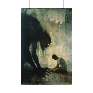 Nightmare Horror Art Print: Shadow Creature Fantasy Decor - Etsy