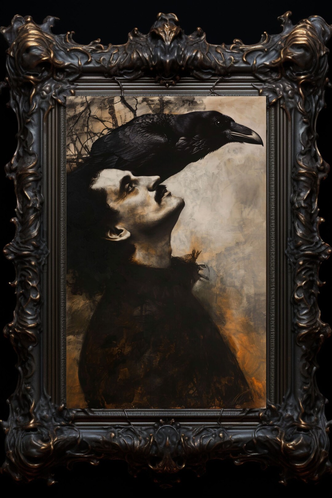 Edgar Allan Poe Raven Art Print: Gothic Macabre Decor - Etsy