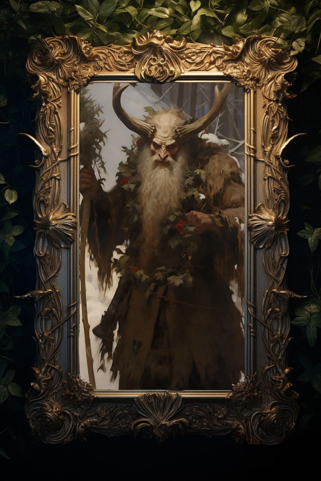 Krampus Art Print: Dark Gothic Holiday Decor - Etsy
