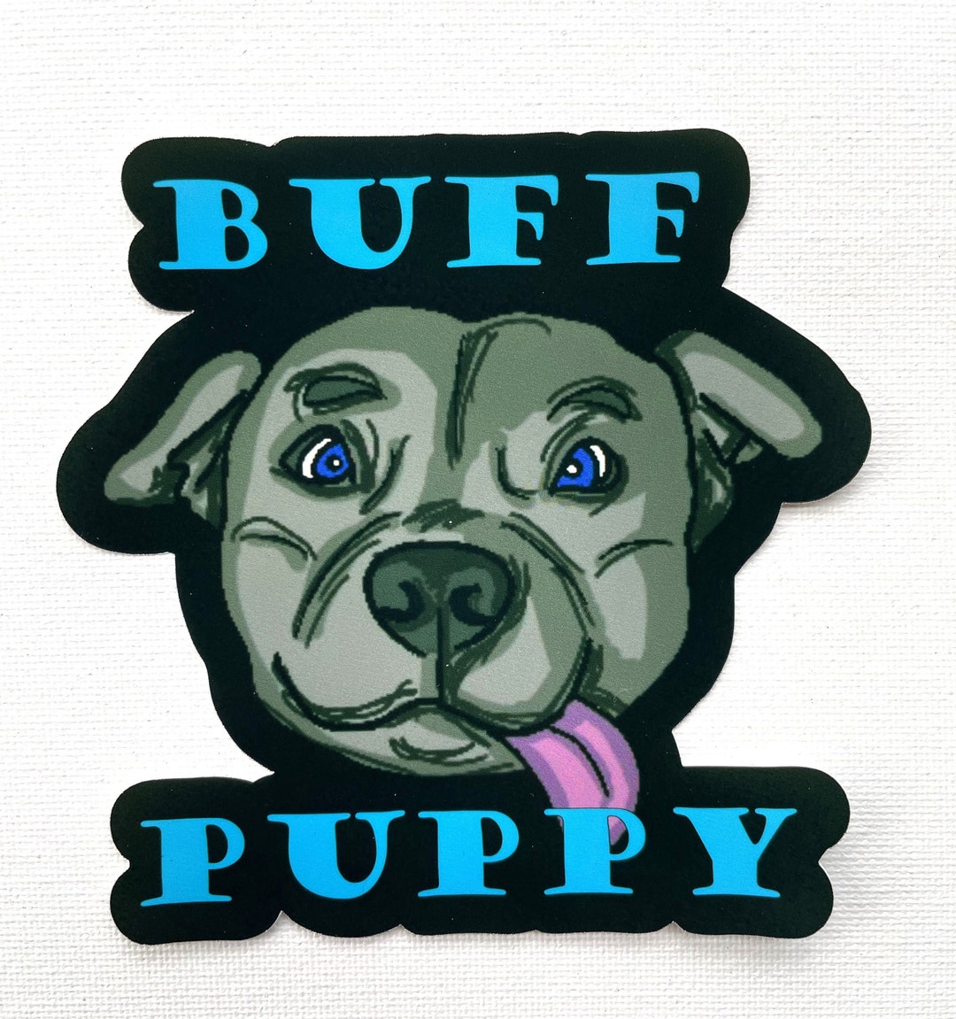 Buff Puppy Pitbull Sticker - Etsy