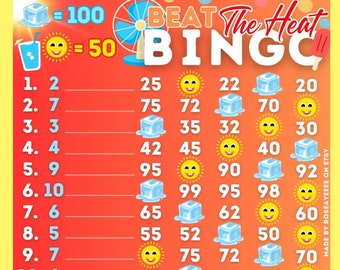 50 in Each Row 15 Line Bingo Board Pyp Themed Bingo - Etsy