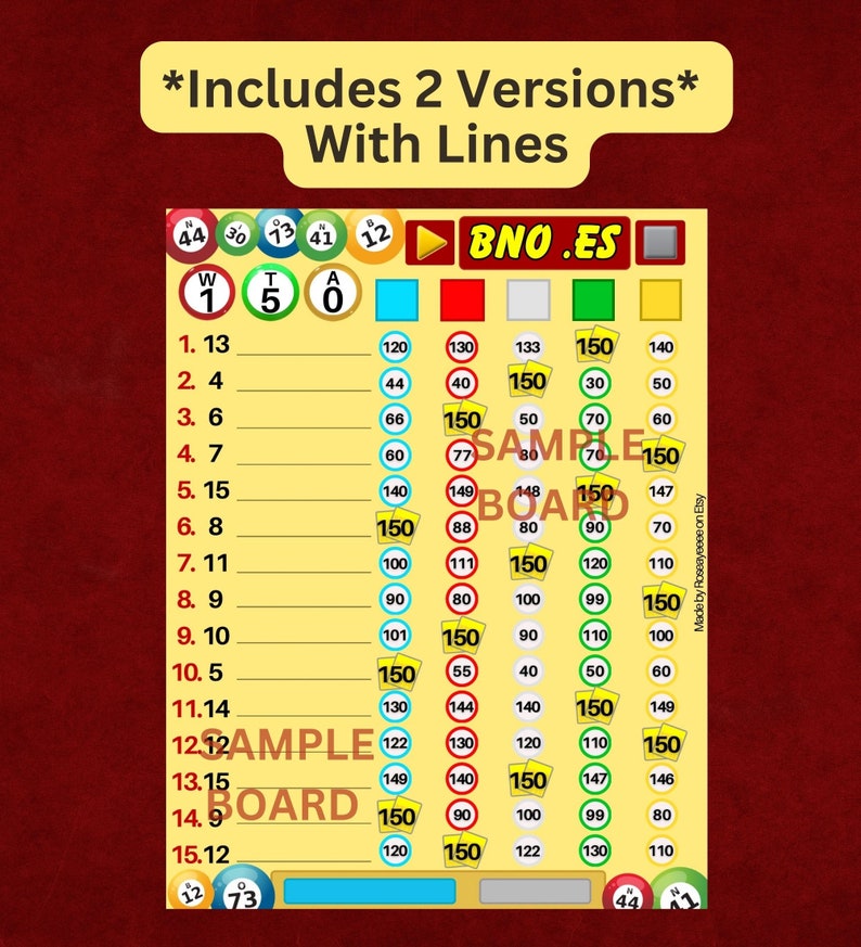 Bno.es 150 WTA in Each Row, 15 Line PYP Themed Bingo Board - Etsy