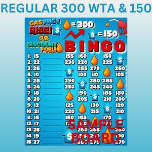 Gas Prices 300 and 150 in Each Row *2 Versions* Reg. & Pro. Board (min ...